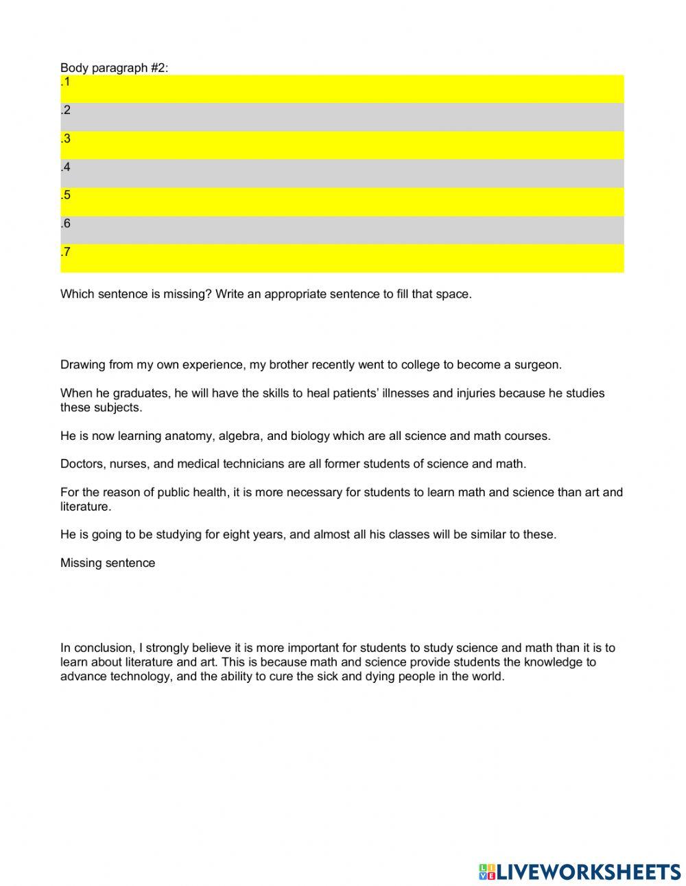 Ordering Sentences Practice online exercise for | Live Worksheets