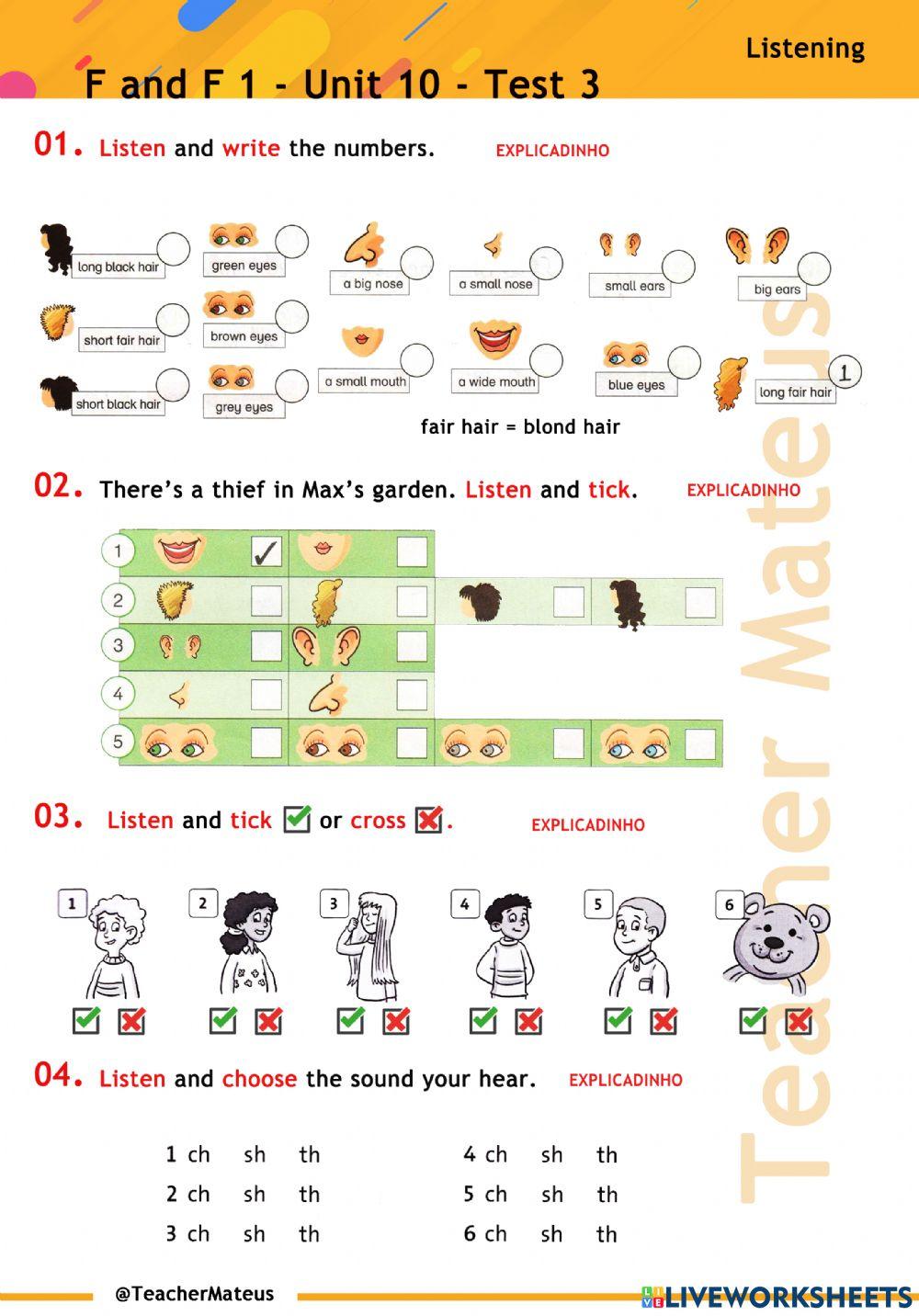 FF 1 - Unit 10 … | Free Interactive Worksheets | 1955545