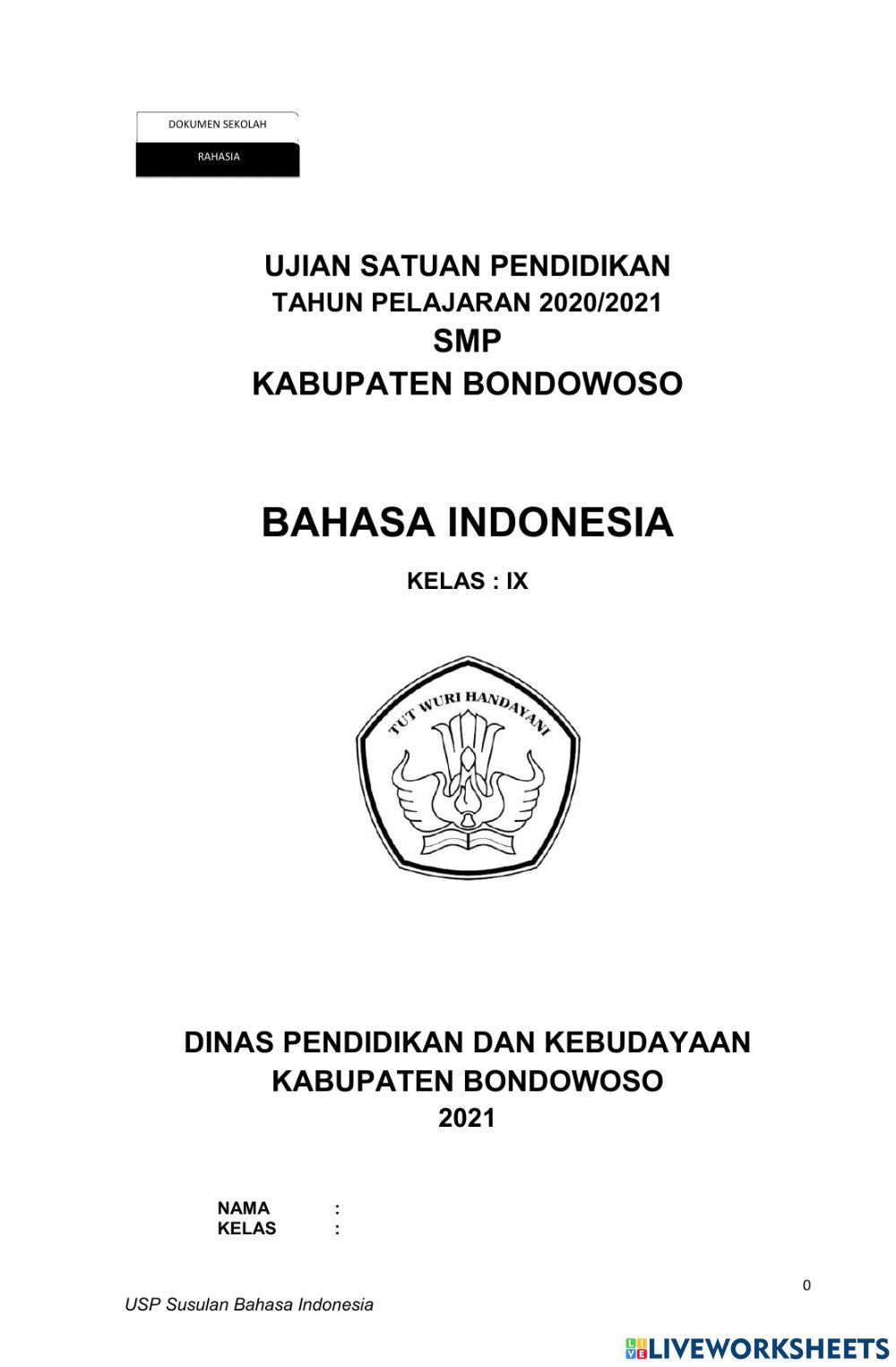 LATIHAN USP 2022 worksheet | Live Worksheets