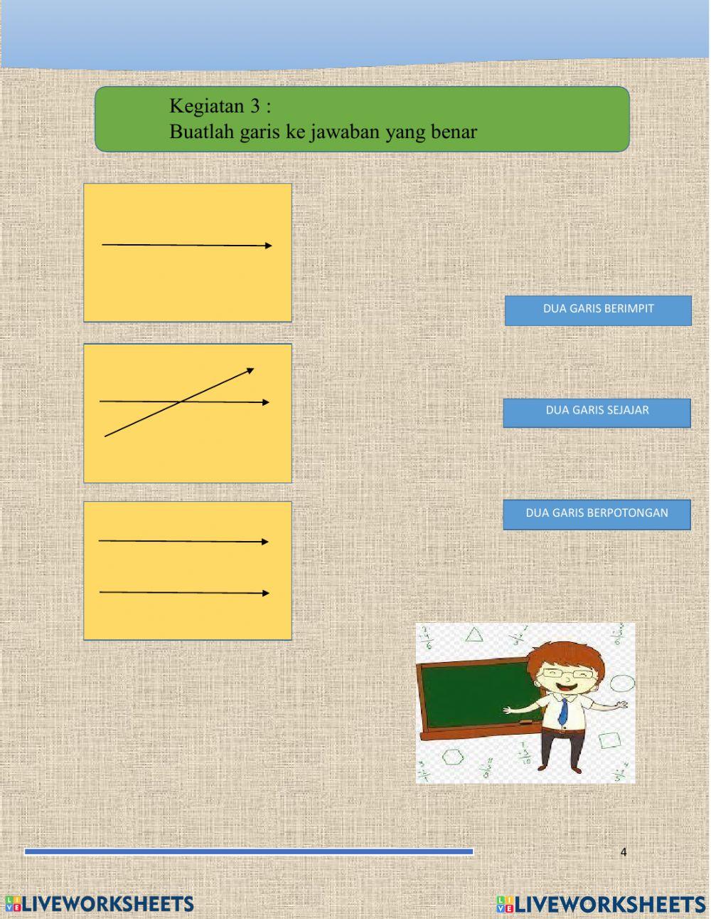 Garis dan sudut online activity for 7 | Live Worksheets
