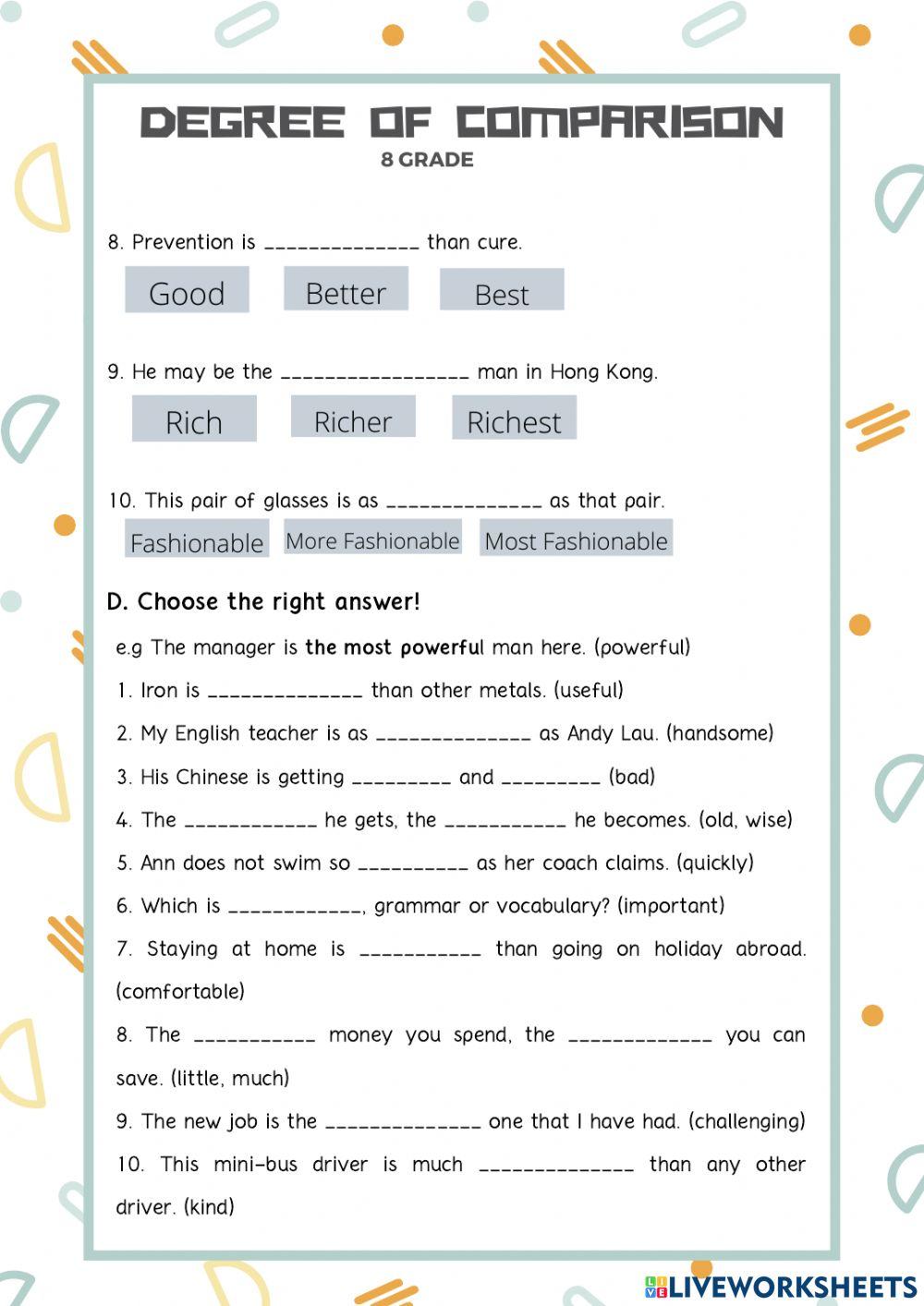 5318284 | Degree of Comparison-8 Grade | Petra_Talenta