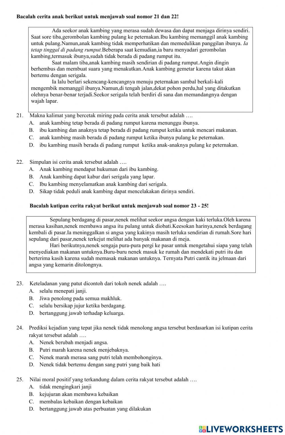 Bind 28'22 worksheet | Live Worksheets