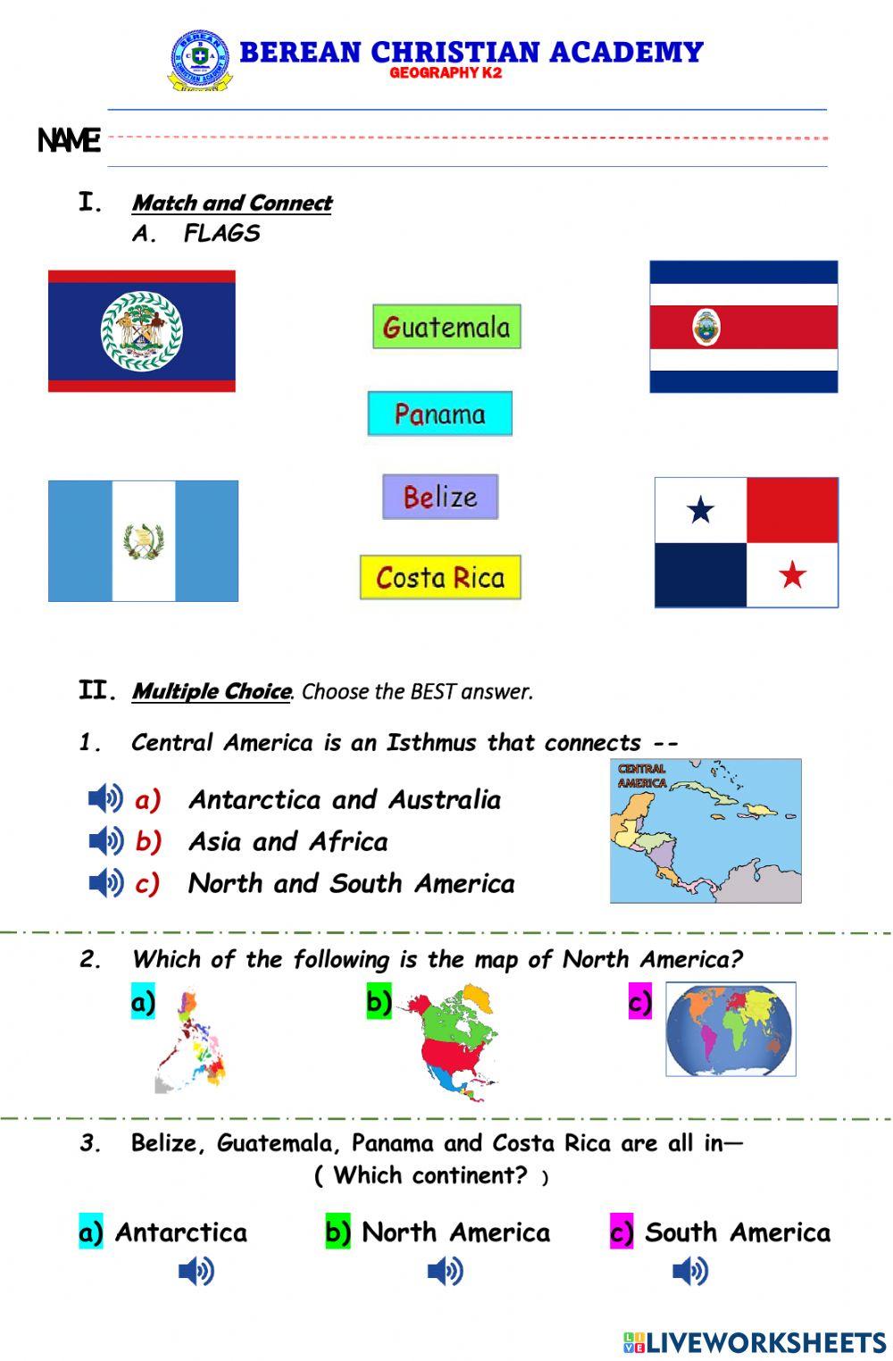 5th K2 Geography | Free Interactive Worksheets | 1958069