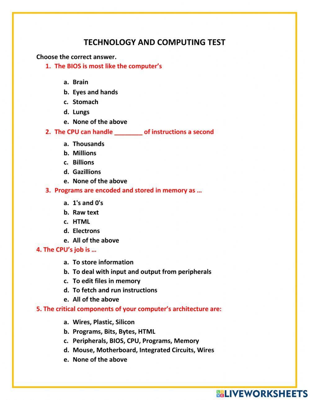 Class-6 Computer Worksheet Part-1 Worksheet Live Worksheets, 51% OFF Class-6 Computer Worksheet Part-1 Worksheet Live Worksheets, 51% OFF