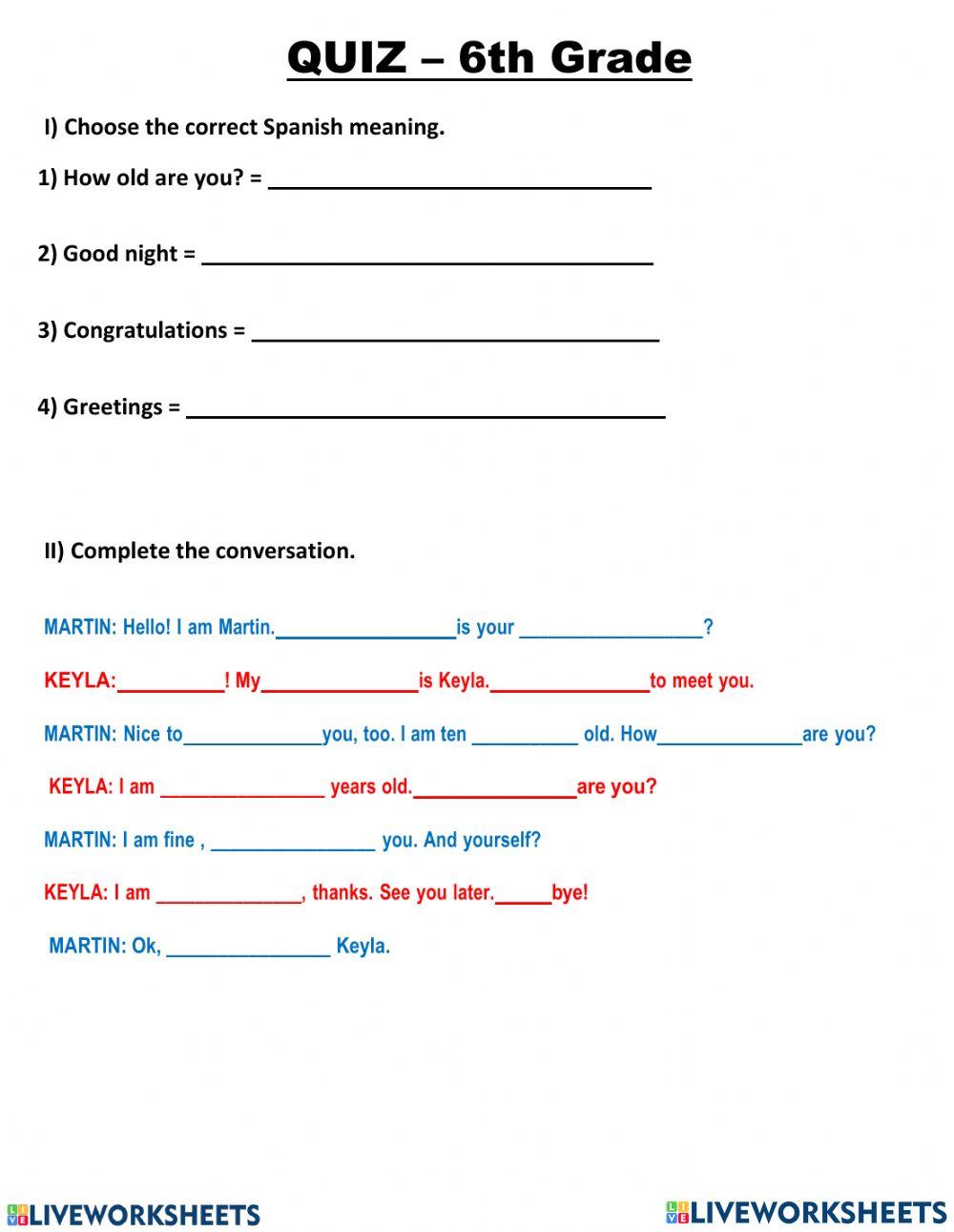 Common Expressions - Greetings interactive worksheet | Live Worksheets