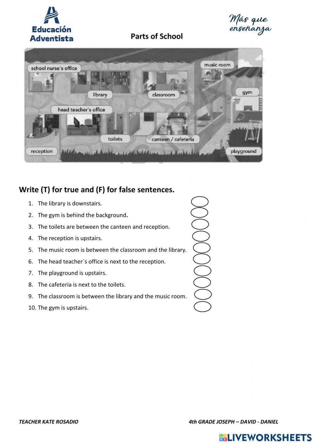 PreposITIONS online exercise for 4TH GRADE | Live Worksheets