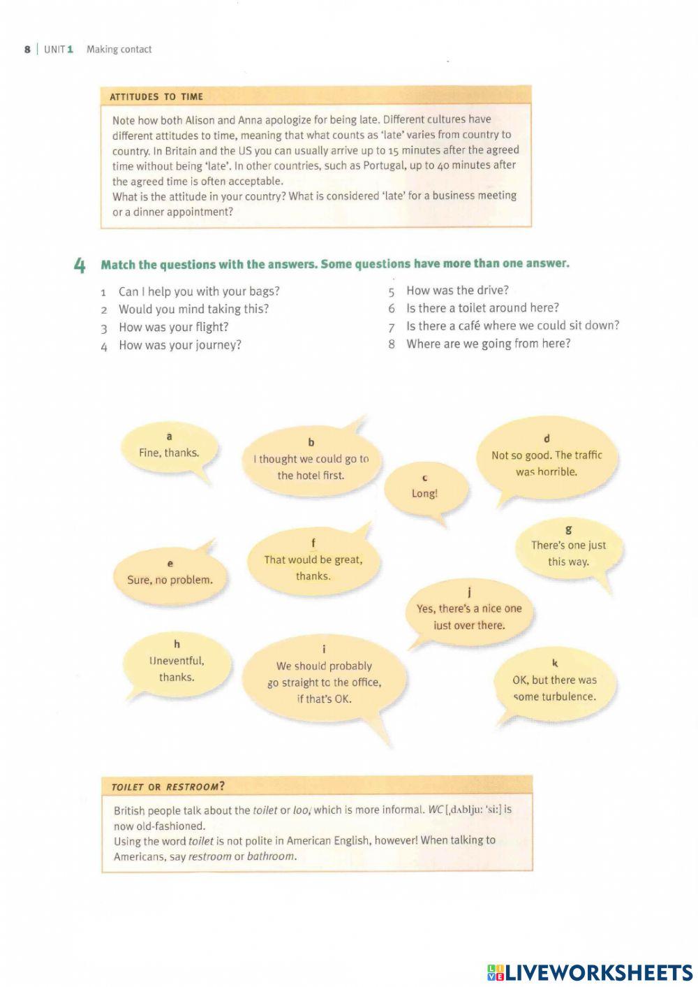 English for Socialising worksheet | Live Worksheets