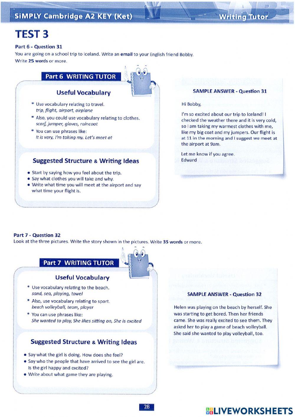 HD-K-S-2020-Writing 3 worksheet | Live Worksheets