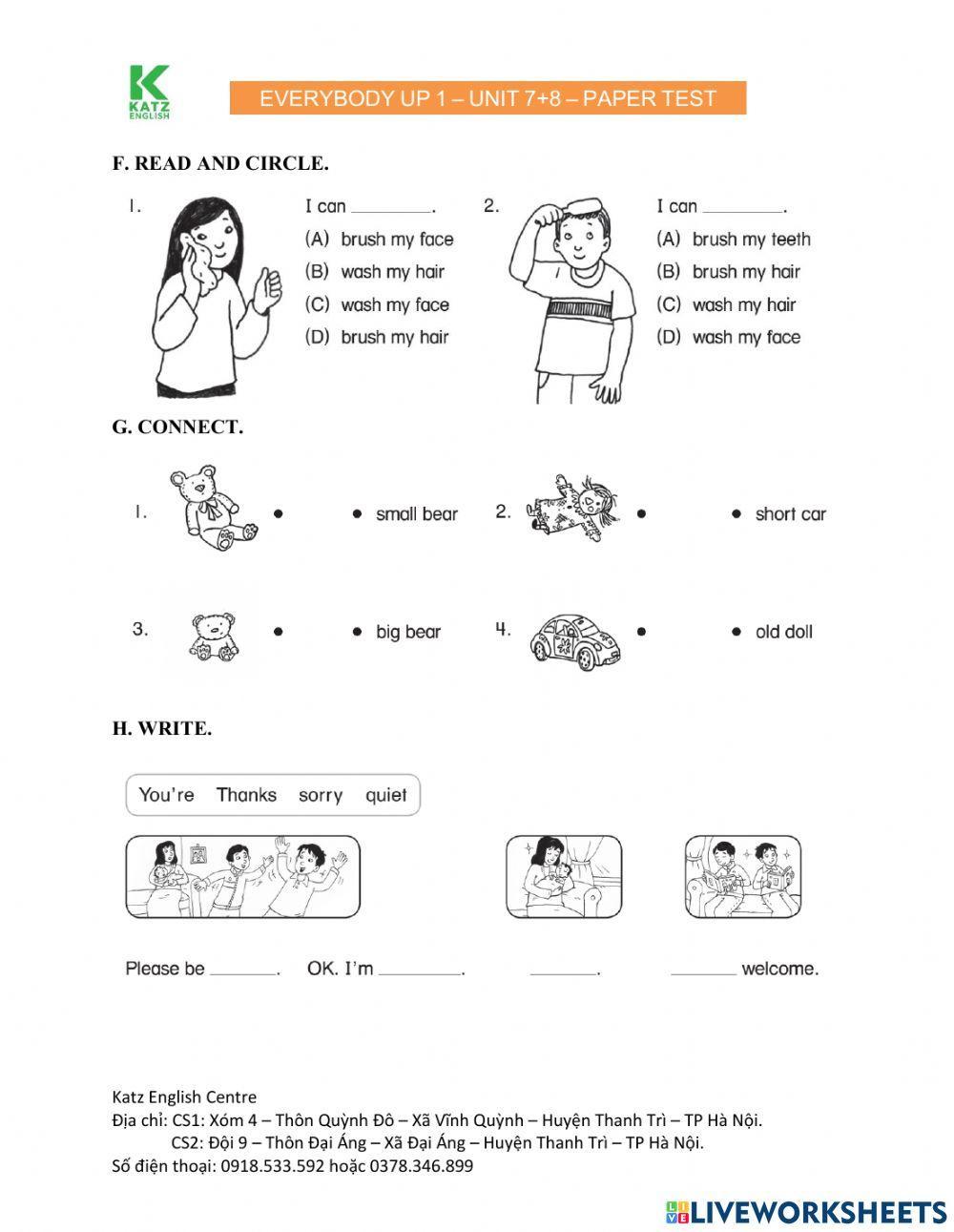 Everybody Up 1 … | Free Interactive Worksheets | 1959237