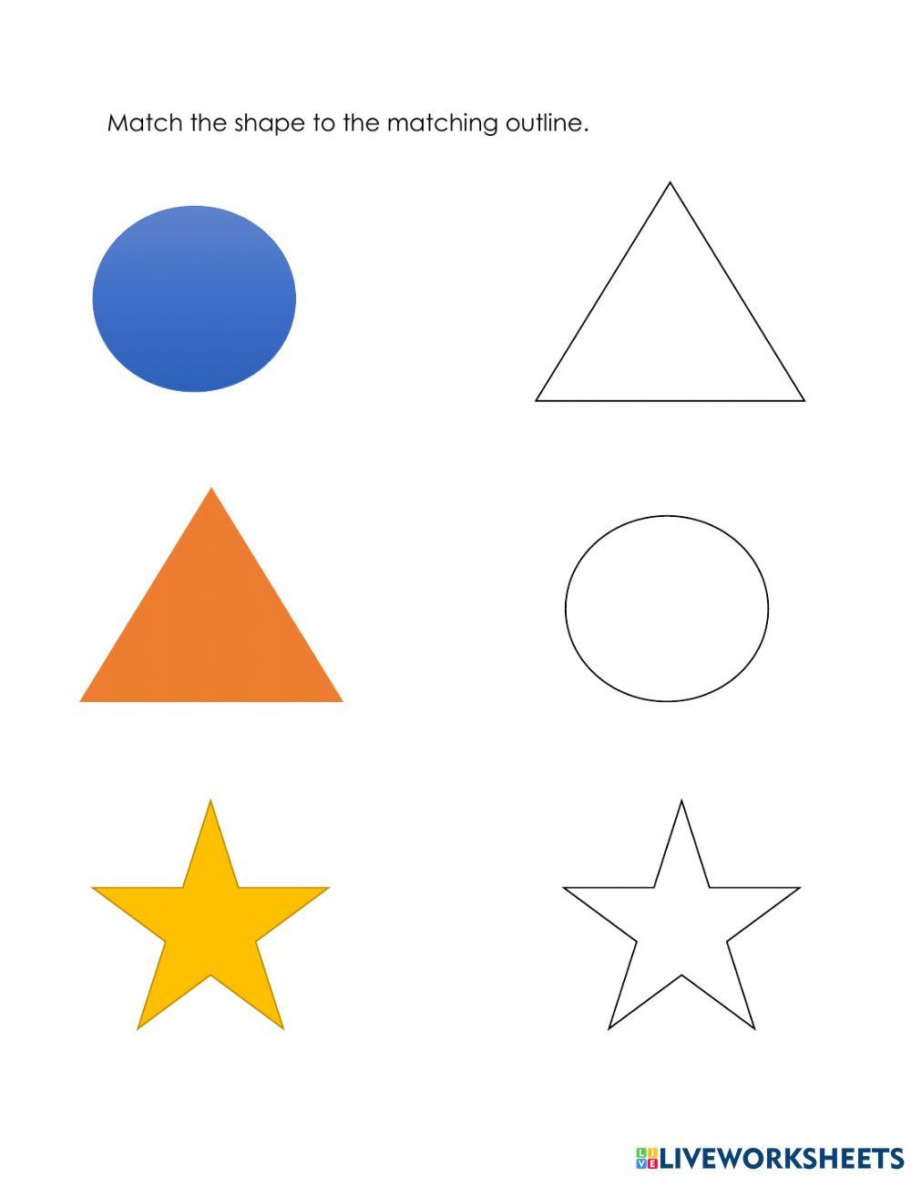 Shapes online exercise for KINDERGARTEN | Live Worksheets