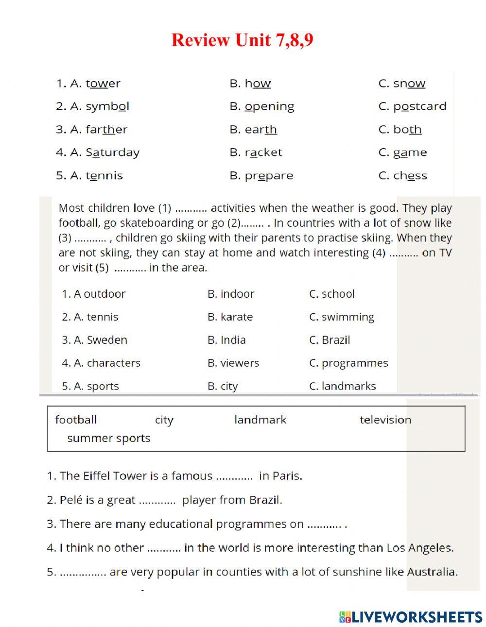 English online exercise for grade 6 | Live Worksheets