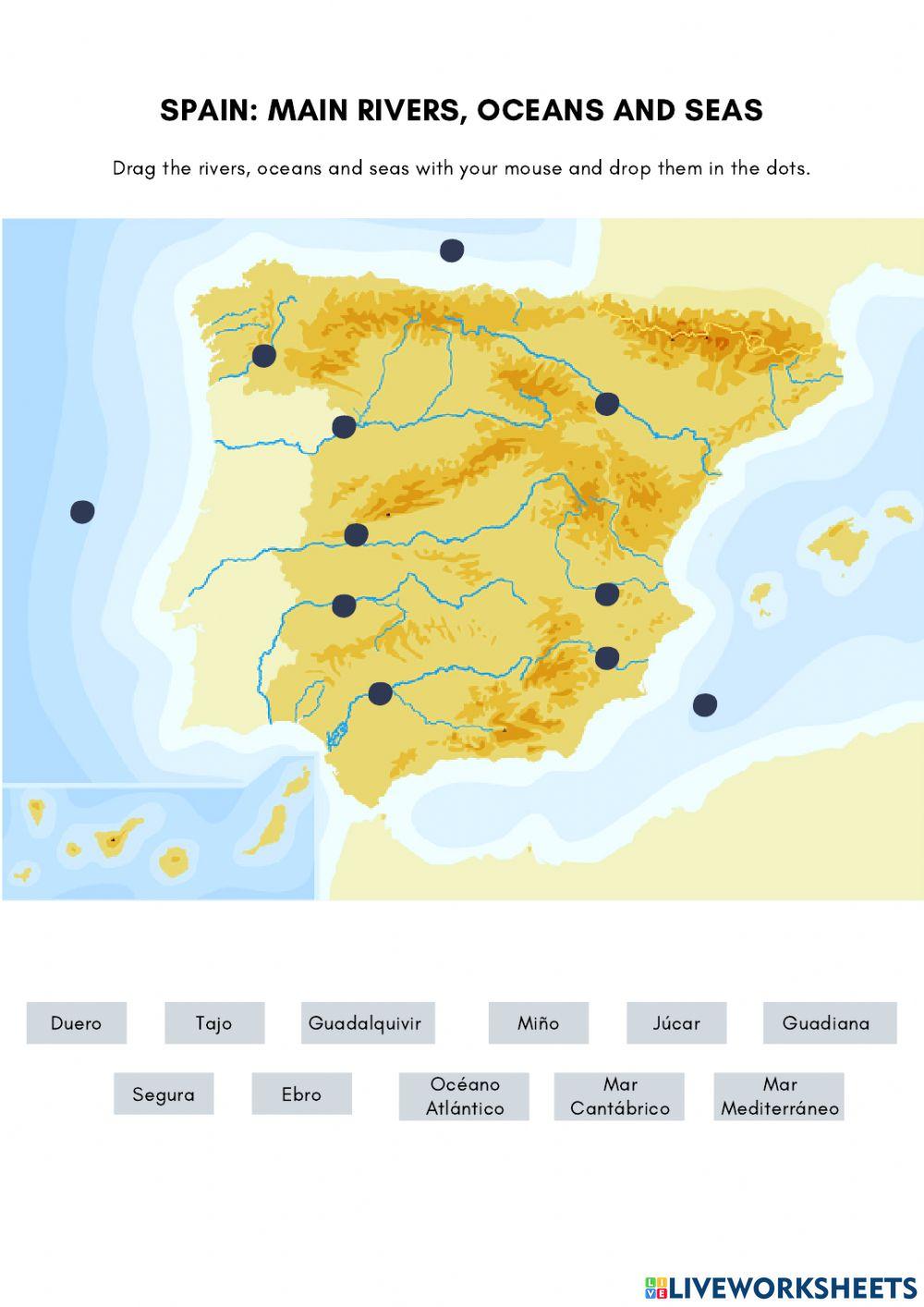 Rivers activity for 5º | Live Worksheets
