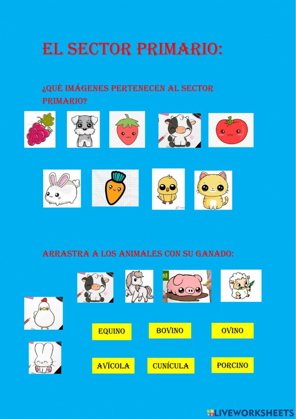 El sector primario interactive activity | Live Worksheets