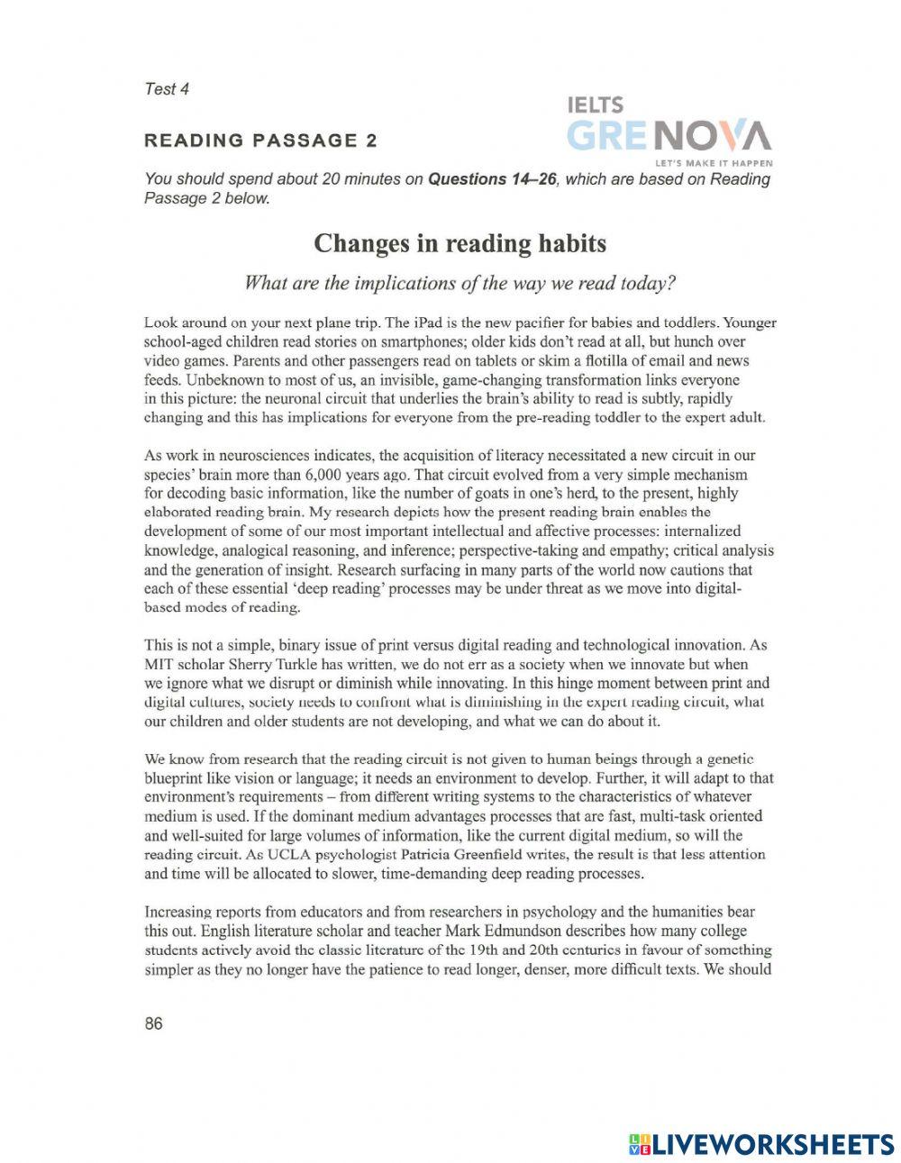 Reading foundation hw worksheet | Live Worksheets