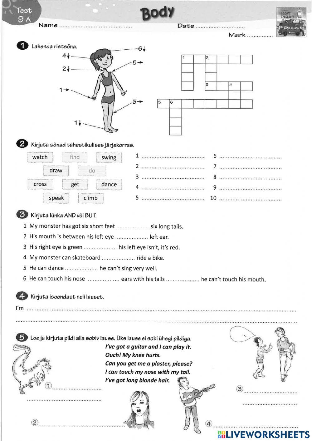 6855499 | Unit 9 Test. Body | Emiilie Kivi