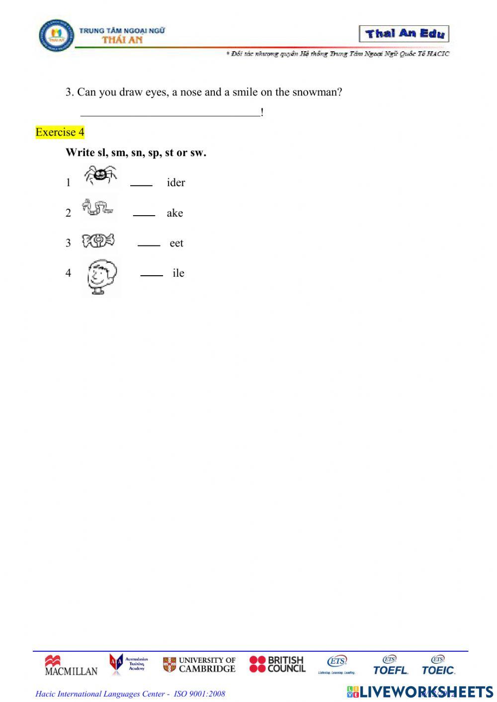 EW2-Unit 6 worksheet | Live Worksheets
