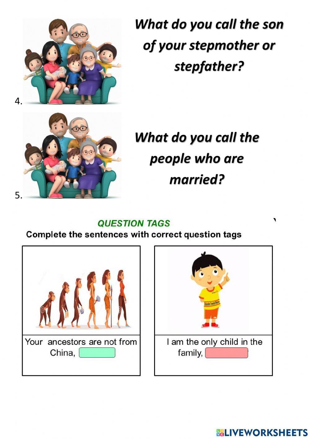 Tag question 1961515 | Tumendemberel | Live Worksheets