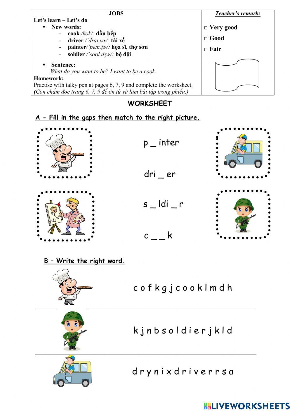 Pse c1 - jobs worksheet | Live Worksheets