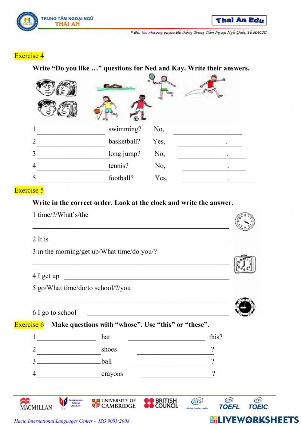 EW2-Test-U4-6 interactive worksheet | Live Worksheets