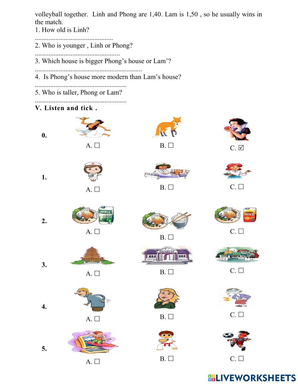Minitest 6 -lev… | Free Interactive Worksheets | 1962232