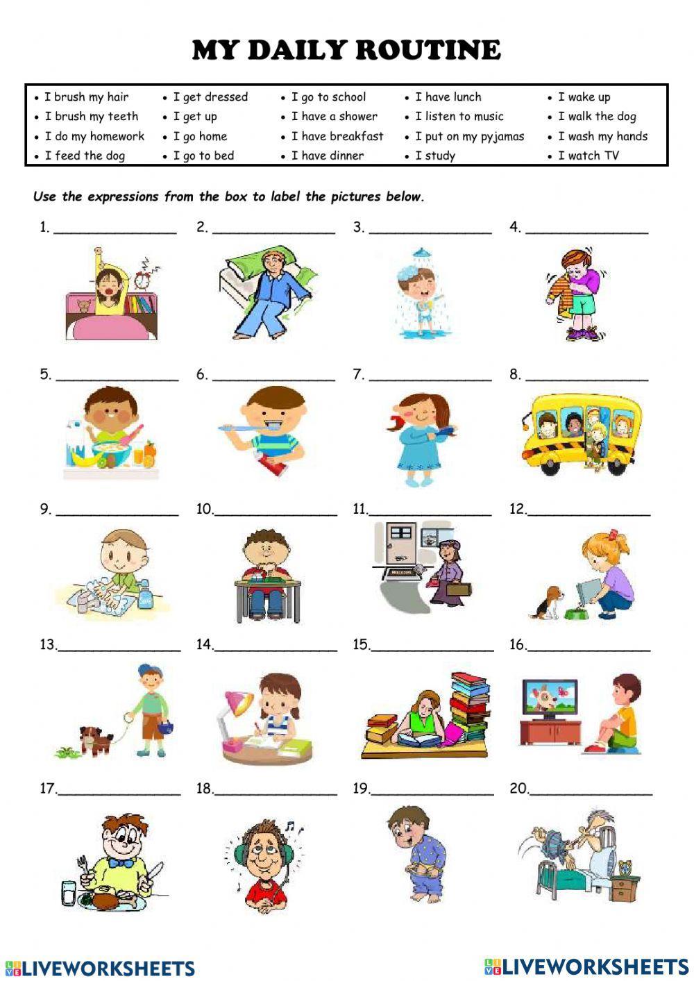 1962270 | Daily routines verbs | Anna Prokofieva