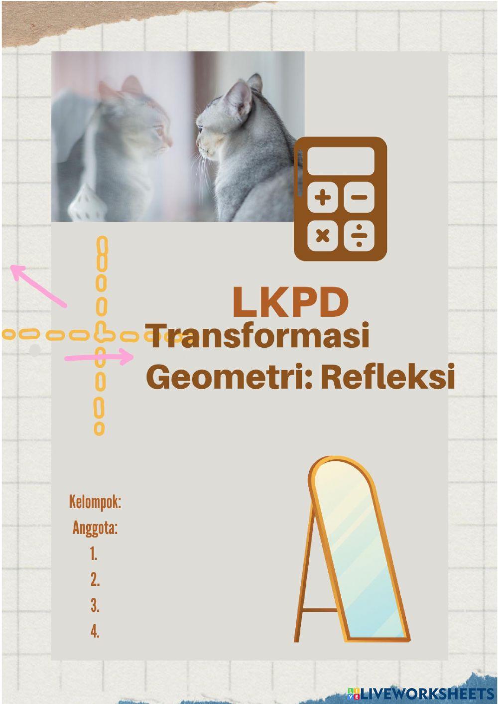 Transformasi Geometri: Refleksi worksheet | Live Worksheets