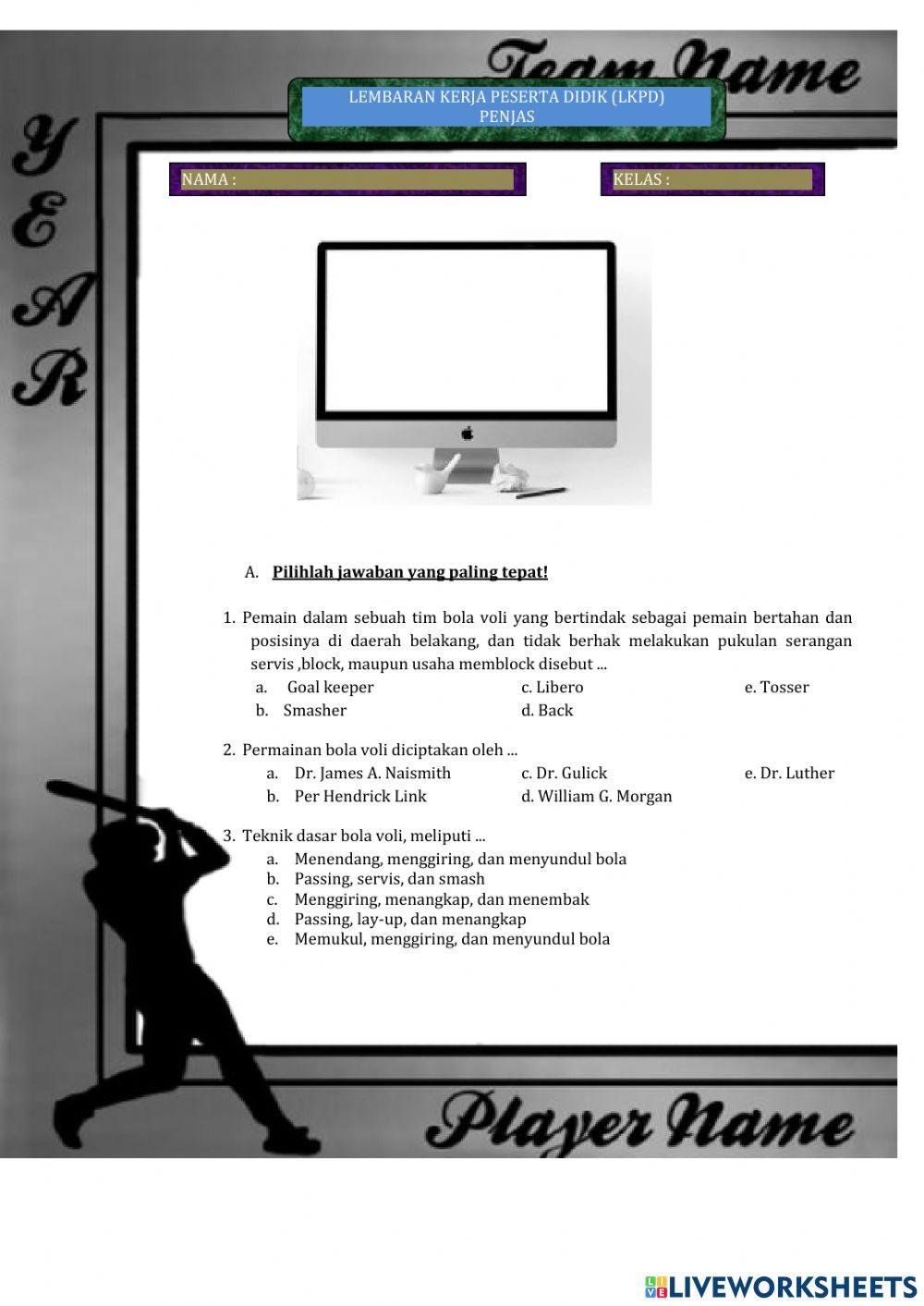 Contoh Membuat LKPD activity | Live Worksheets