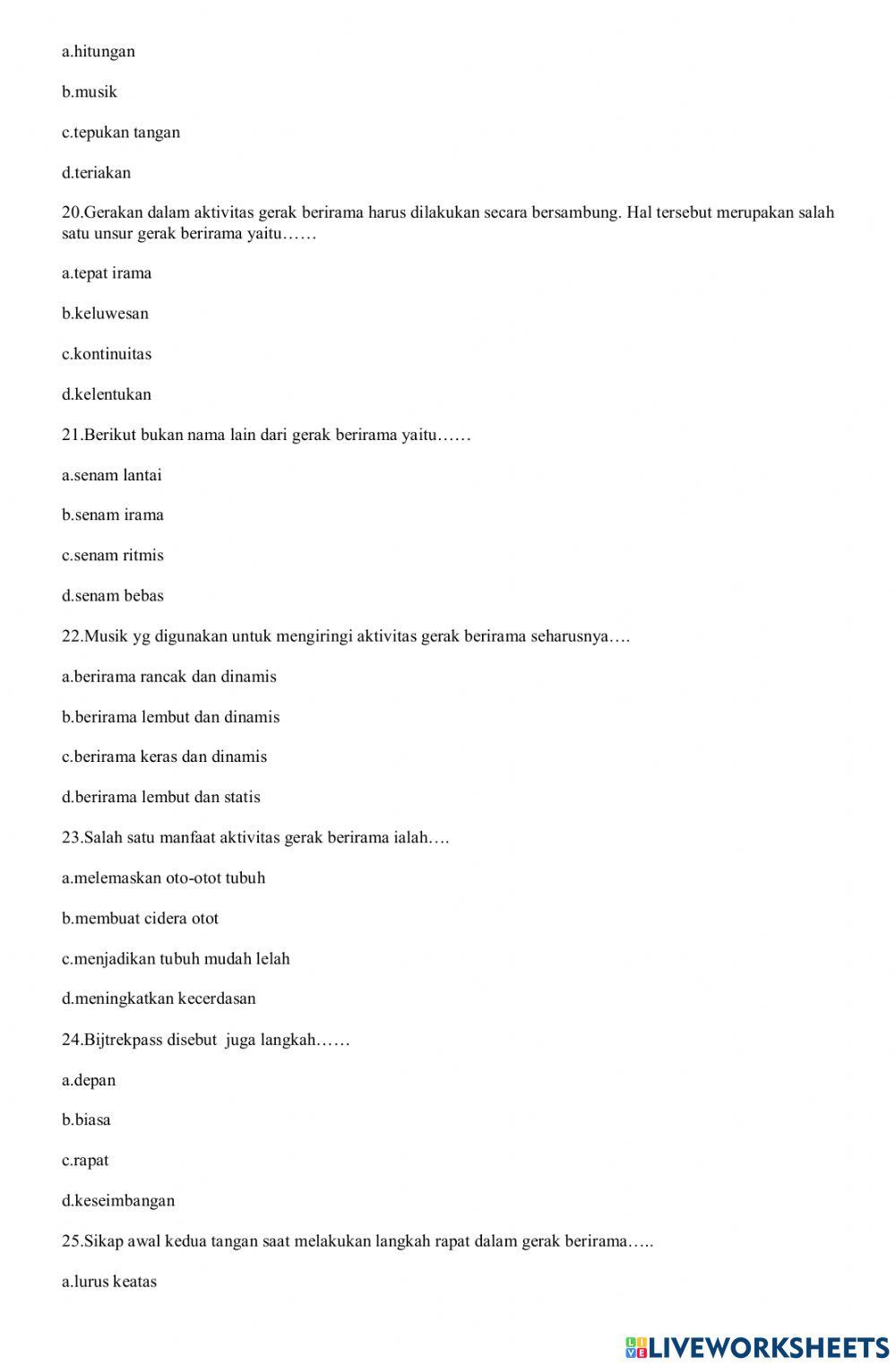 Pas 6 21-22 genap worksheet | Live Worksheets