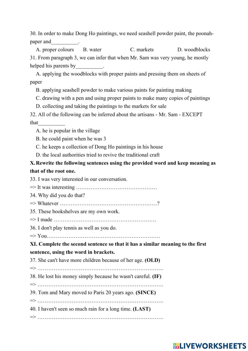 worksheet 35 2606 | thuongnt | Live Worksheets