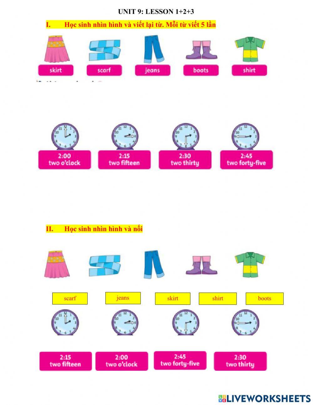 Grade 3-Unit9-Lesson123 online exercise for | Live Worksheets