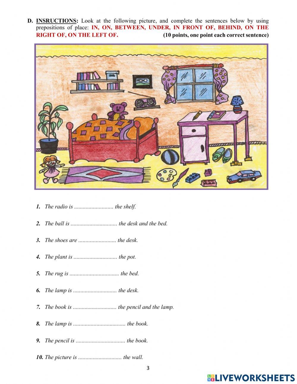 Short Test free online exercise | Live Worksheets