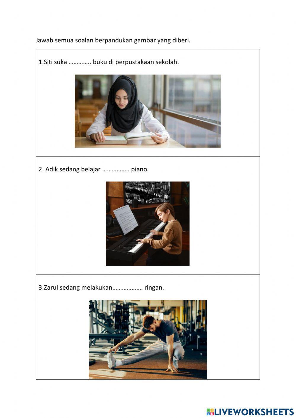 Hobi online worksheet | Live Worksheets