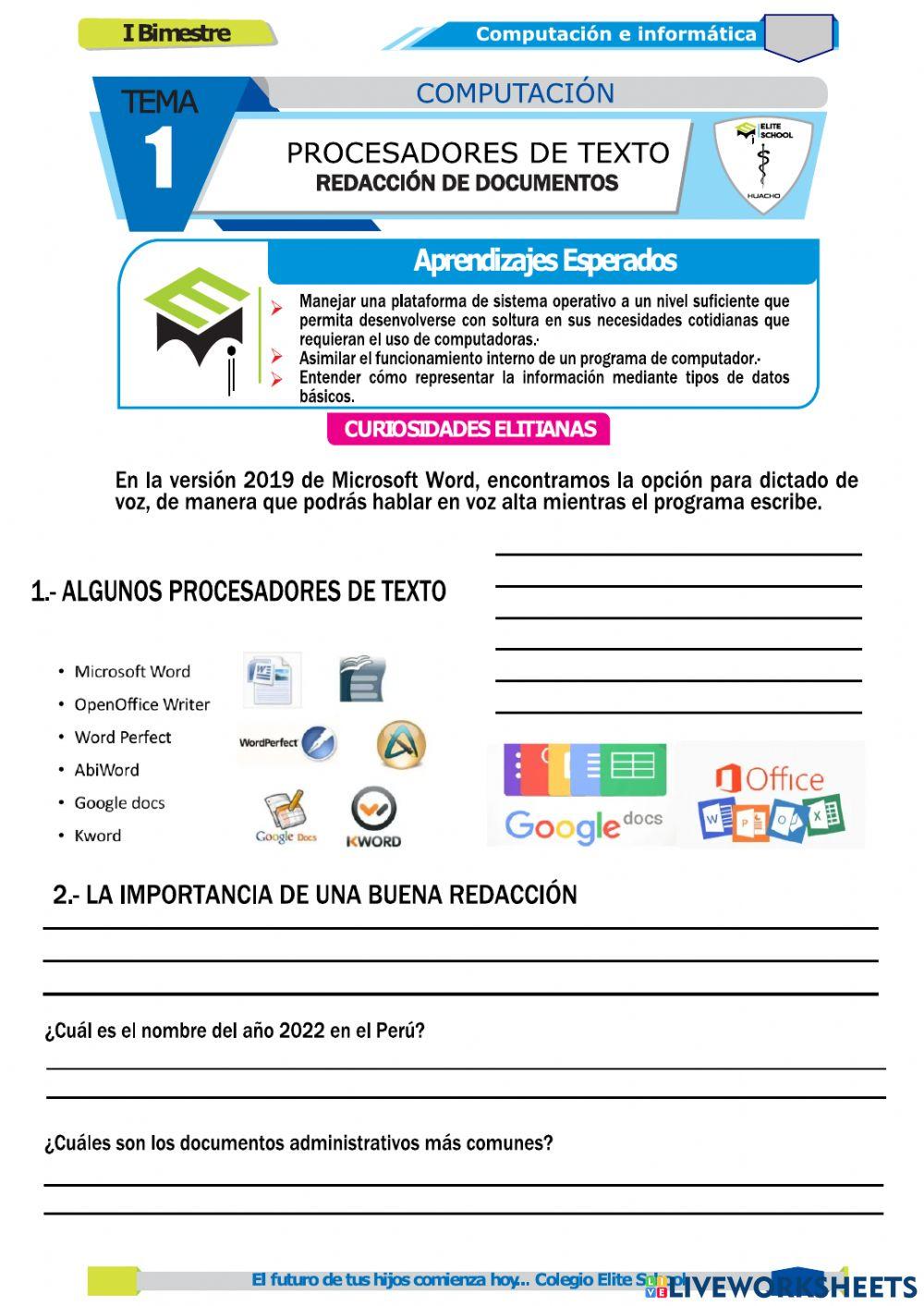 Prueba 22 worksheet | Live Worksheets