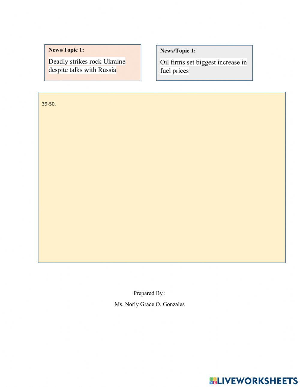 3rd Quarter Exam English 4 1964779 | Norly Grace
