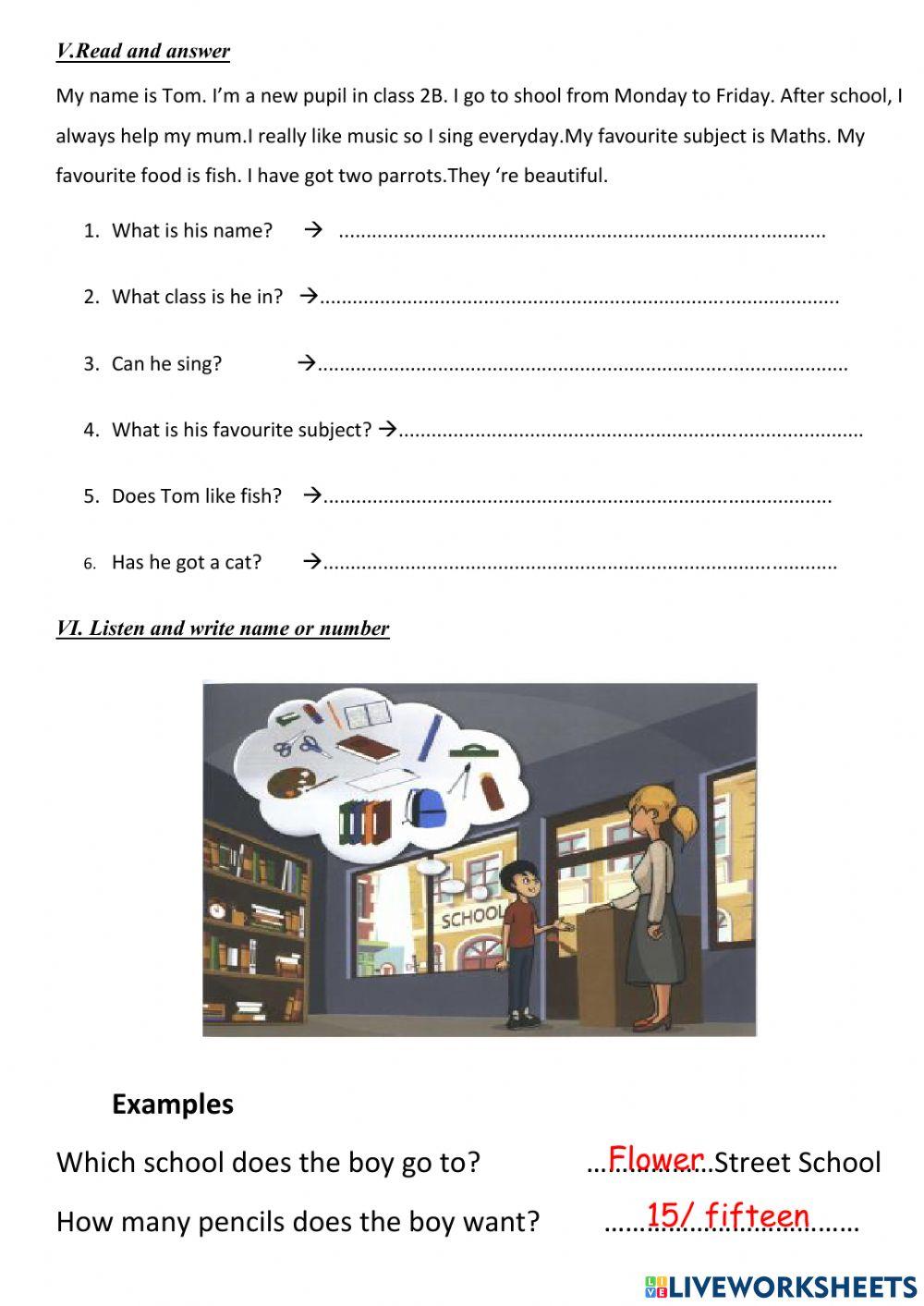 2nk-final test 7 worksheet | Live Worksheets