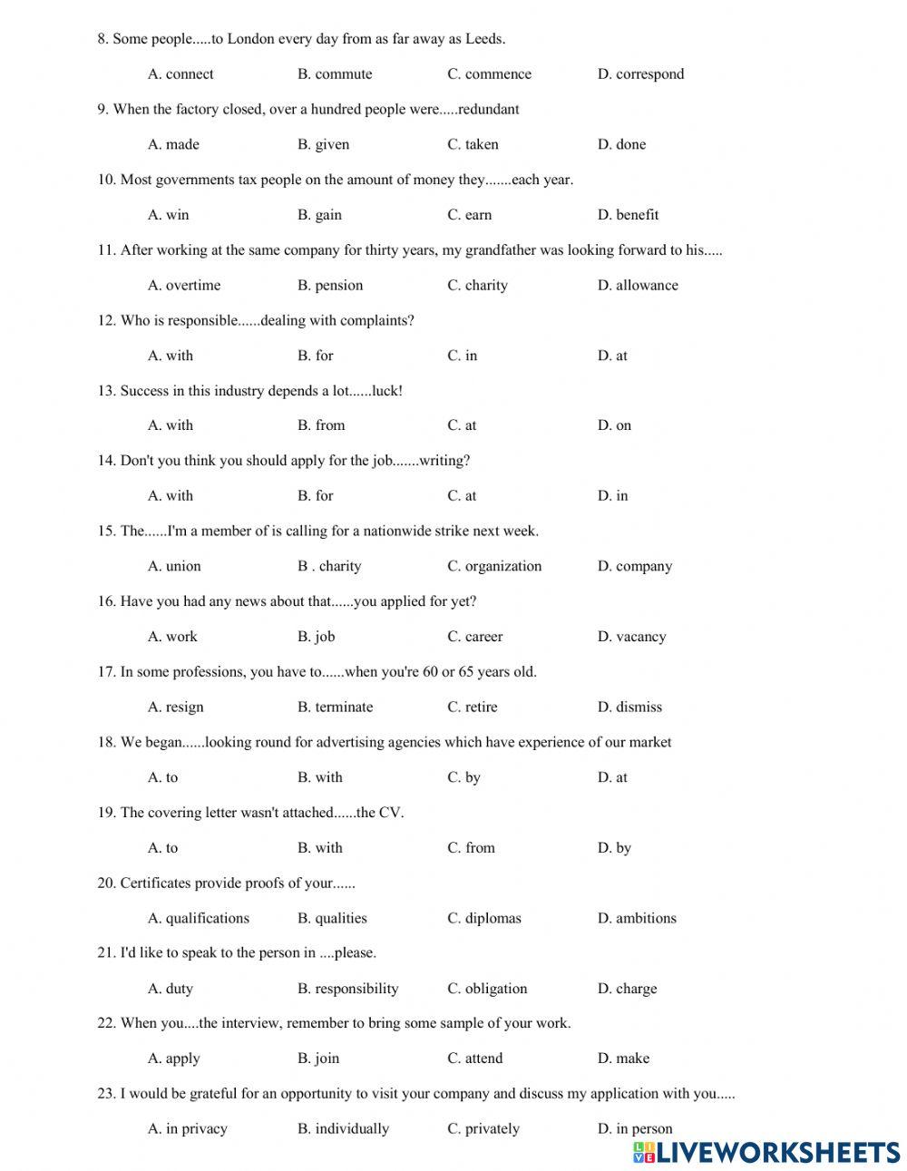 G12-u9-vocabulary 1 worksheet | Live Worksheets