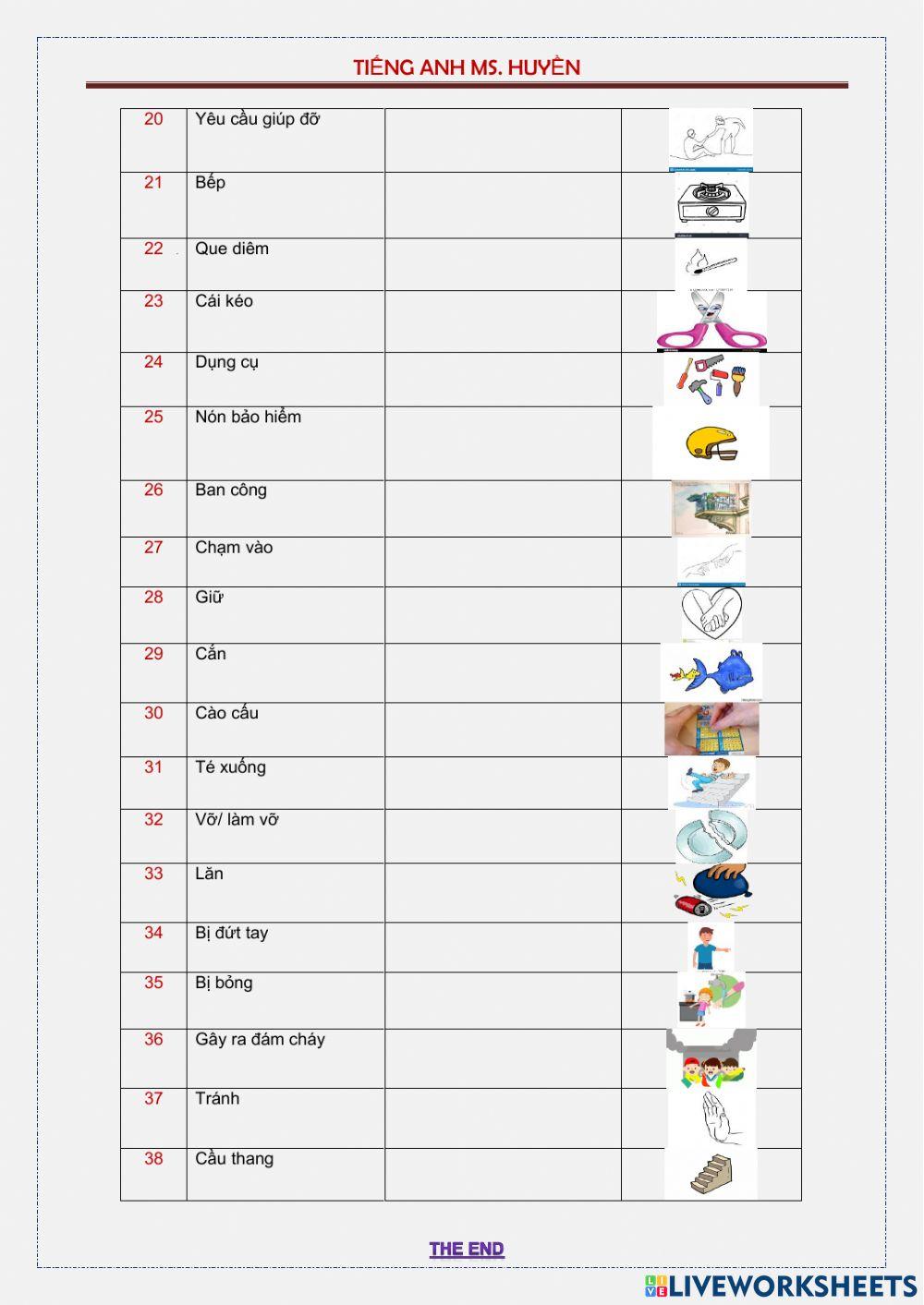 1965129 | Checking vocabulary | Nguyễn Thị Huyền
