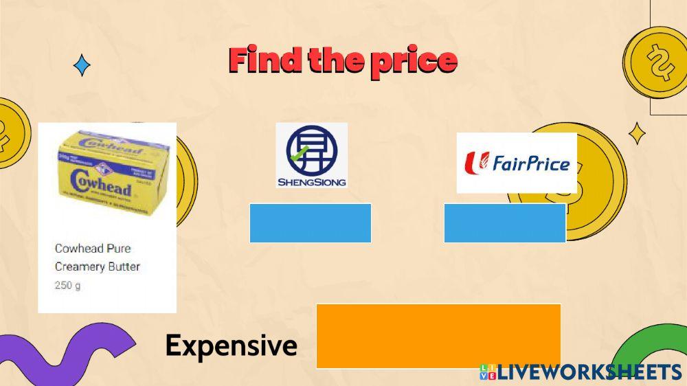 Comparing Prices 1965156 | M4Q2022 | Live Worksheets