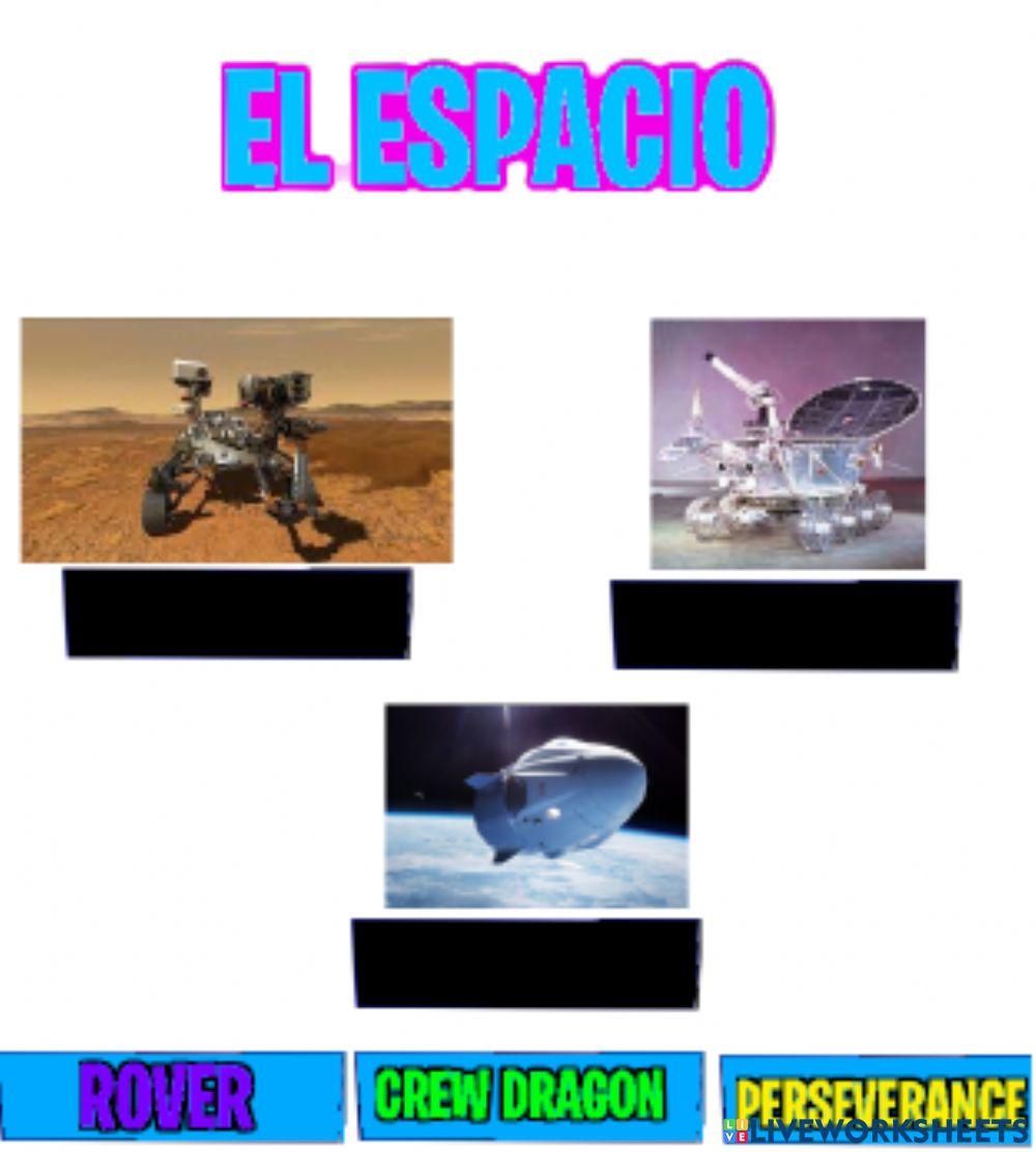 Space items | Free Interactive Worksheets | 1965337