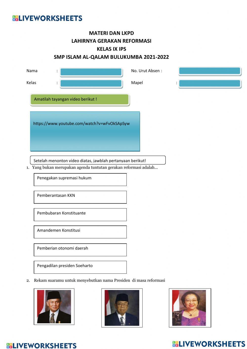 LKPD IPS Kelas IX 1965579 | Dahlan, S.Pd | Live