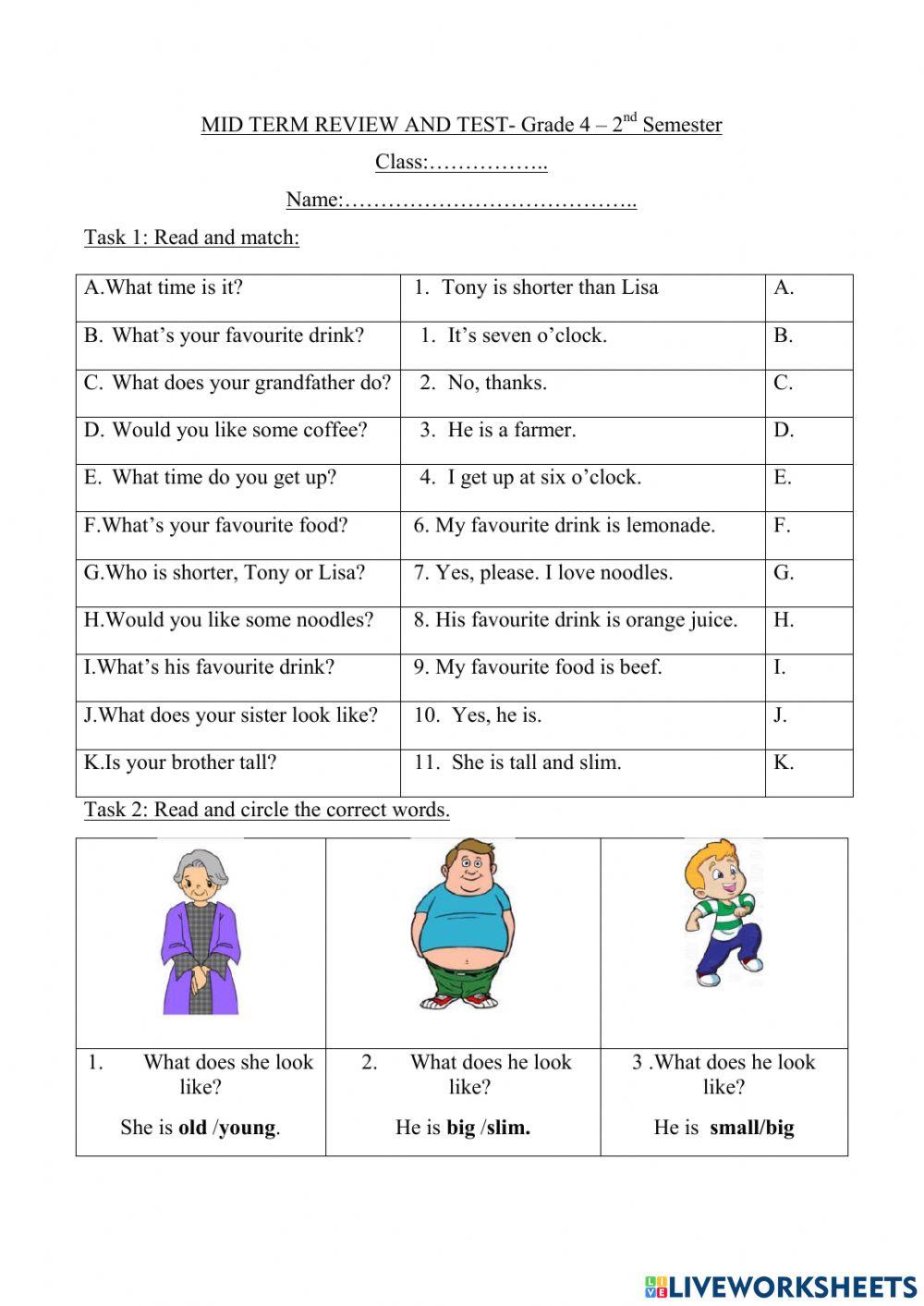 Grade 4 online worksheet for 4 | Live Worksheets