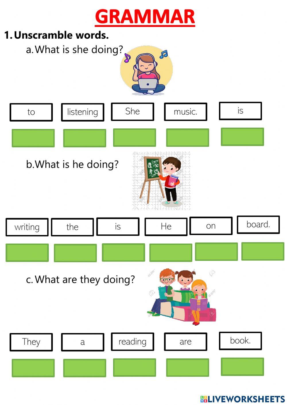 Ficha 1 - unit 1 - class 4 - 2nd worksheet | Live Worksheets