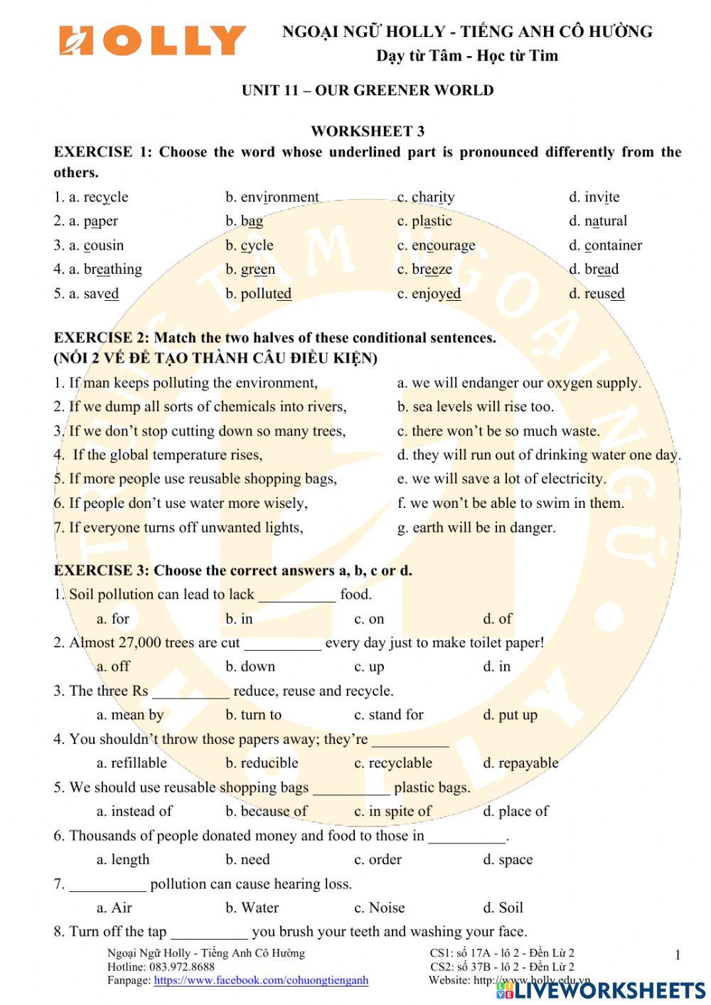 Grade 6 - Unit 11 - Worksheet 3 worksheet | Live Worksheets