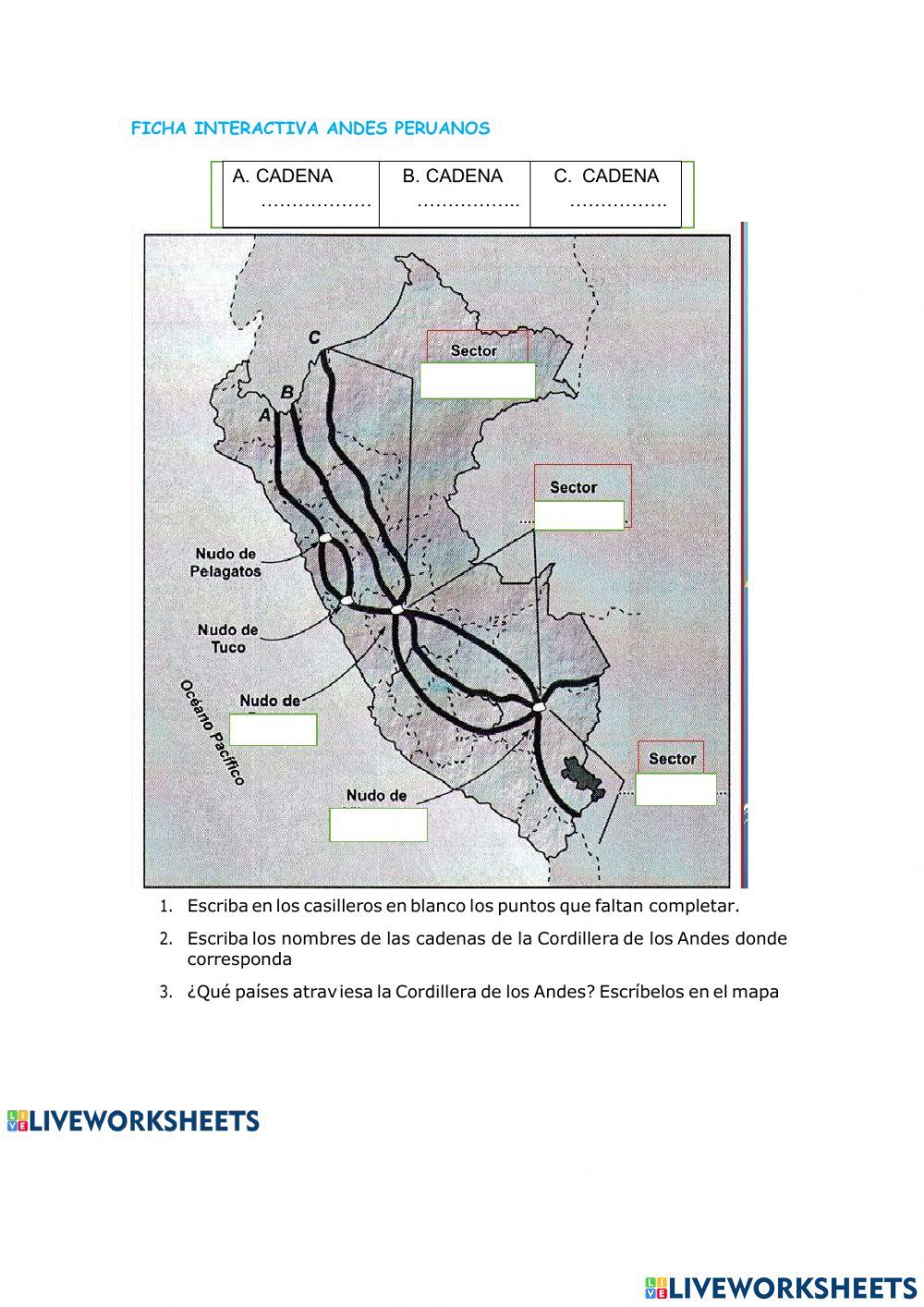 Andes Peruanos | Chanco | Live Worksheets