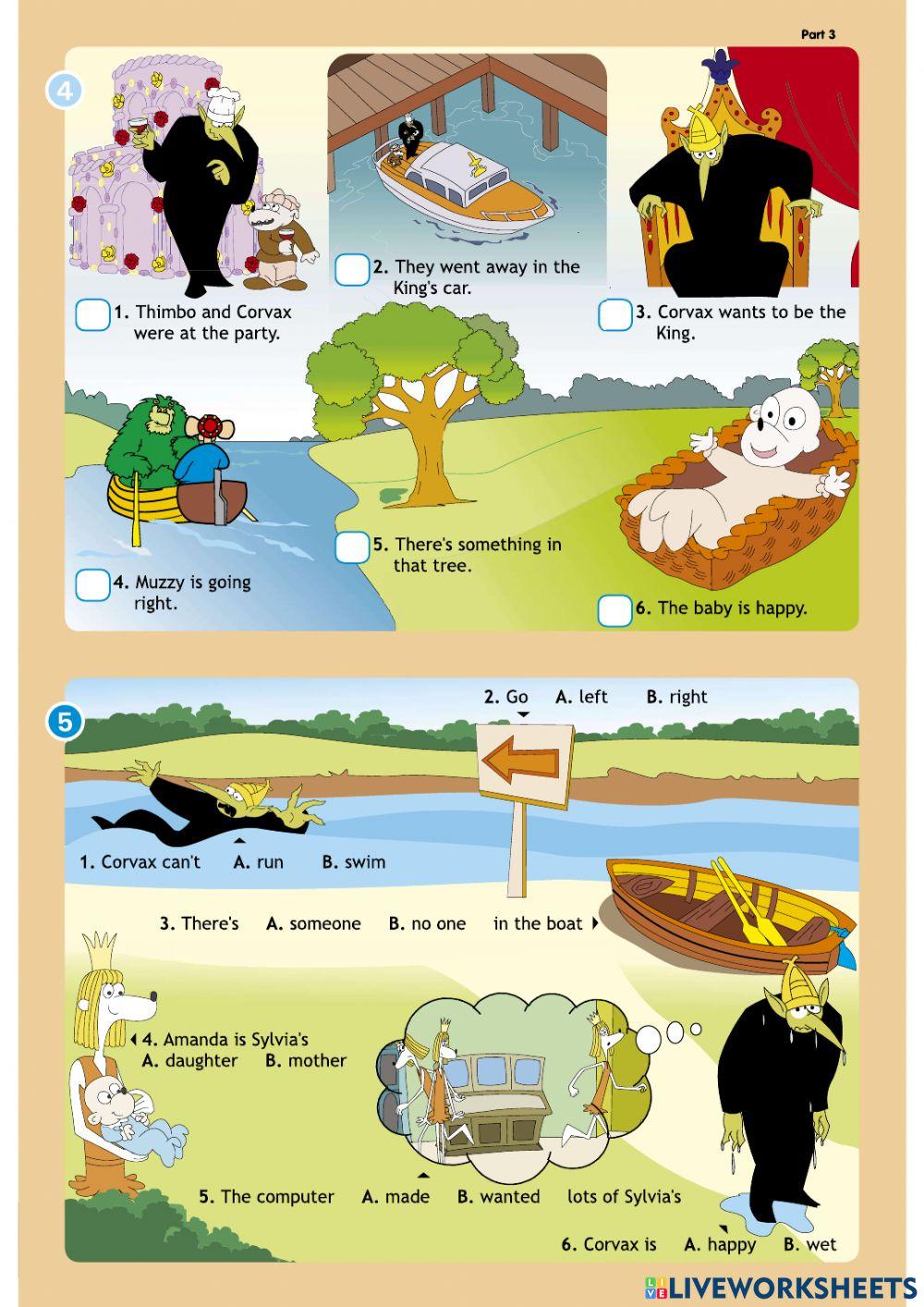 Muzzy Comes Bac… | Free Interactive Worksheets | 2809727