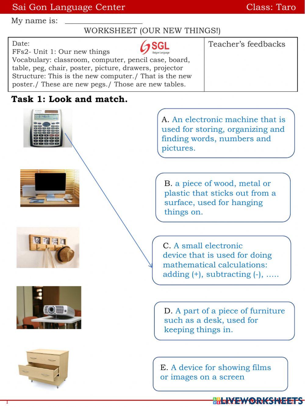 Willa10 | Our new things! 1967932 | LiveWorksheets