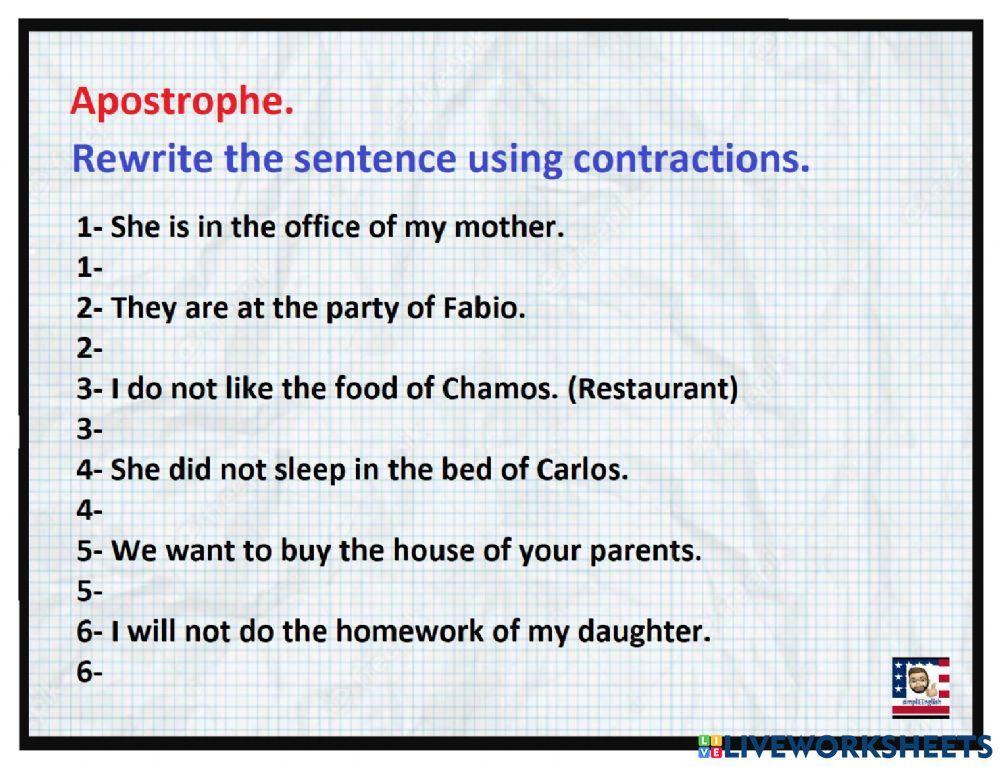 1968357 | Apostrophe | Cristian Villa | LiveWorksheets
