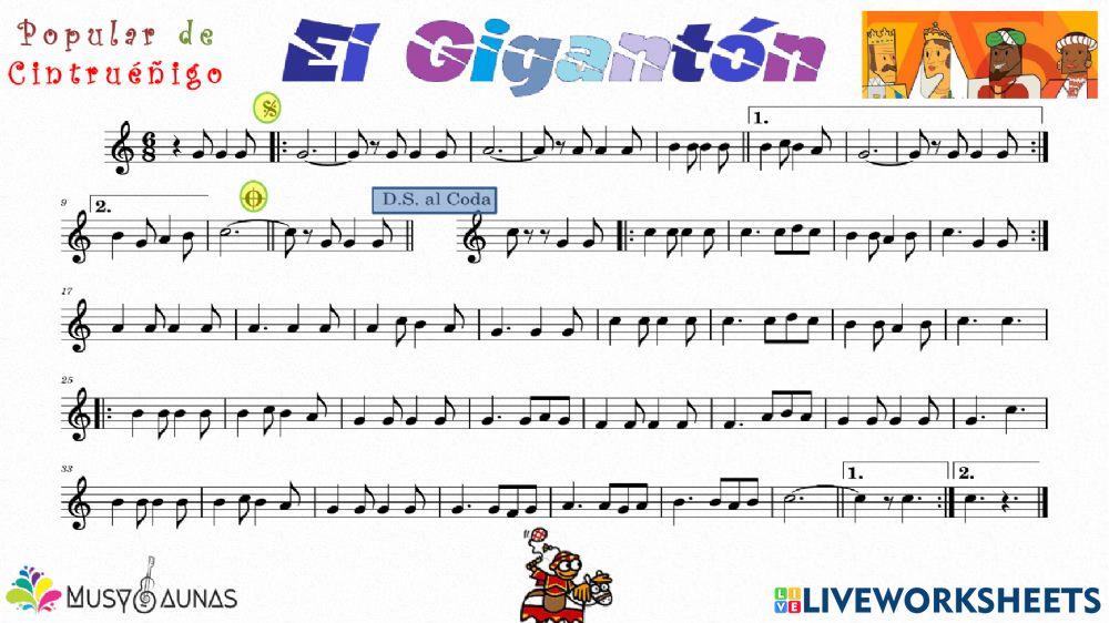 El gigantón worksheet | Live Worksheets