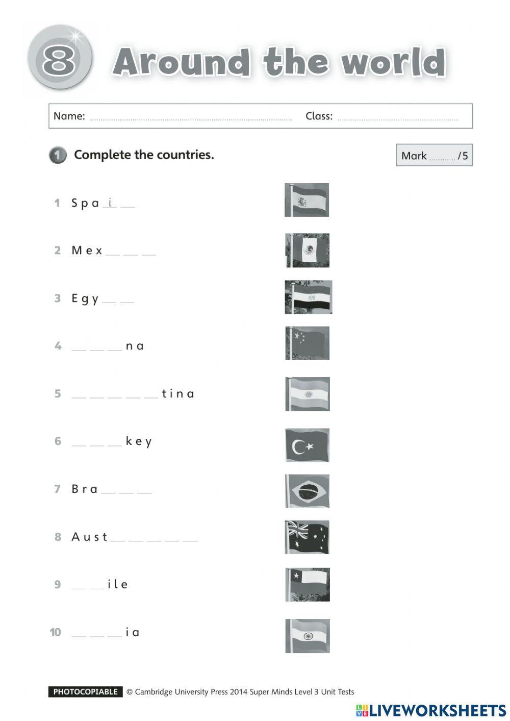 G3 English Unit 8 online exercise for | Live Worksheets