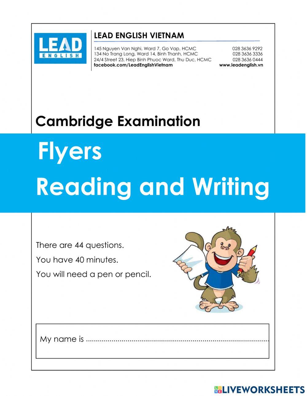 Flyers 28B | Free Interactive Worksheets | 7231719